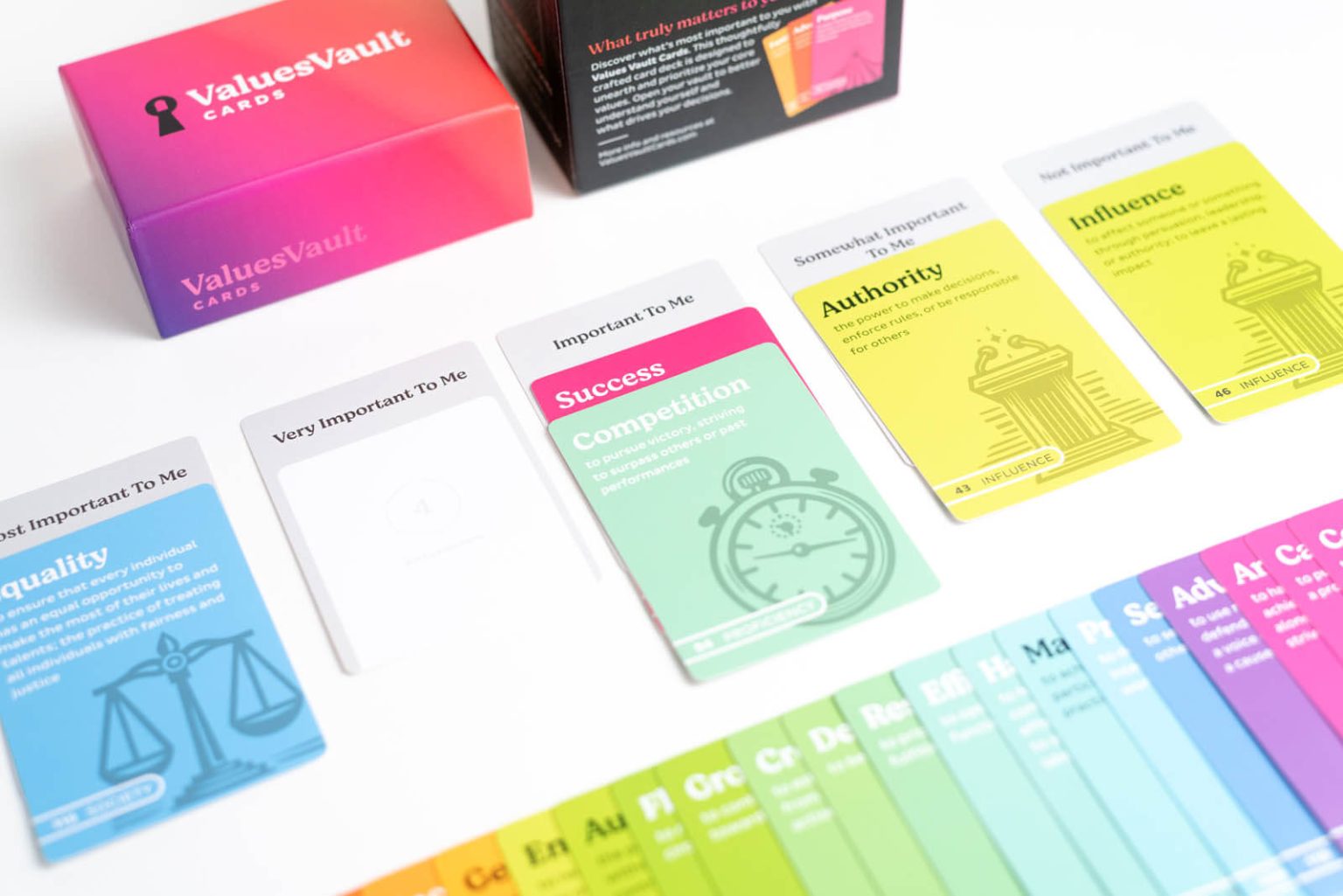 Values Sort Exercise with Values Vault Cards